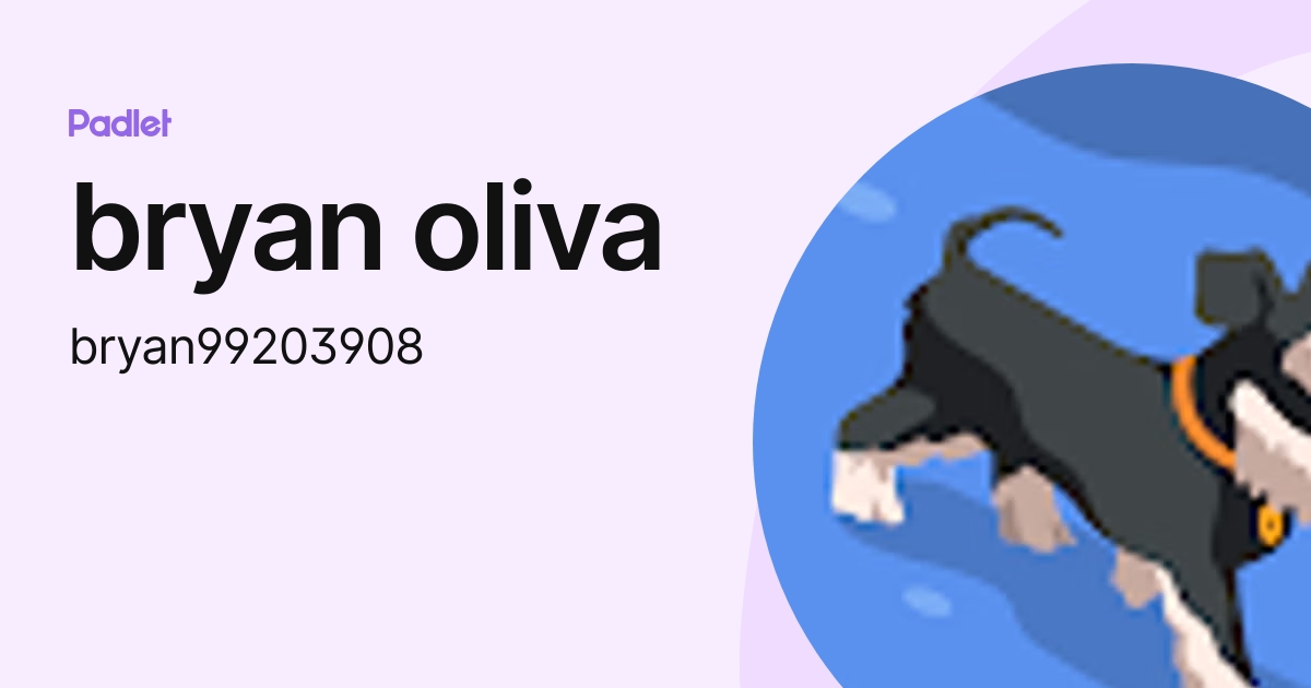 bryan oliva (bryan99203908) profile | Padlet