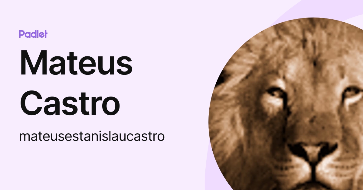 Mateus Castro (mateusestanislaucastro) profile | Padlet