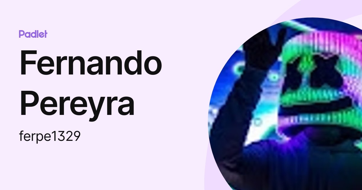 Fernando Pereyra (ferpe1329) profile | Padlet
