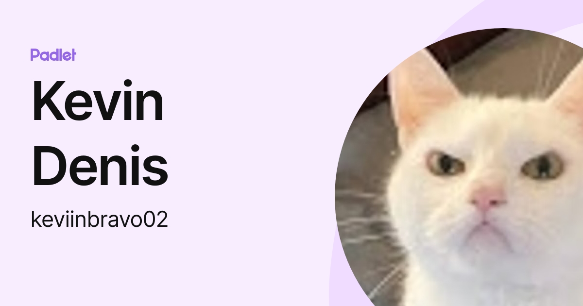 Kevin Denis (keviinbravo02) profile | Padlet