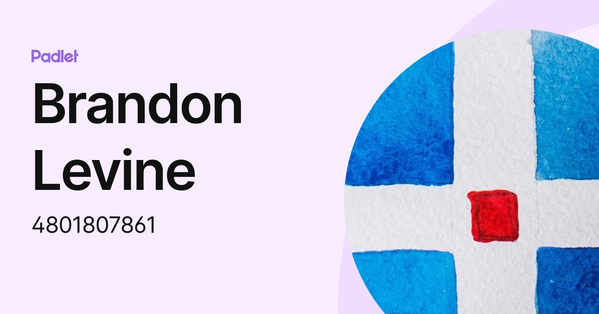 Brandon Levine (4801807861) profile | Padlet