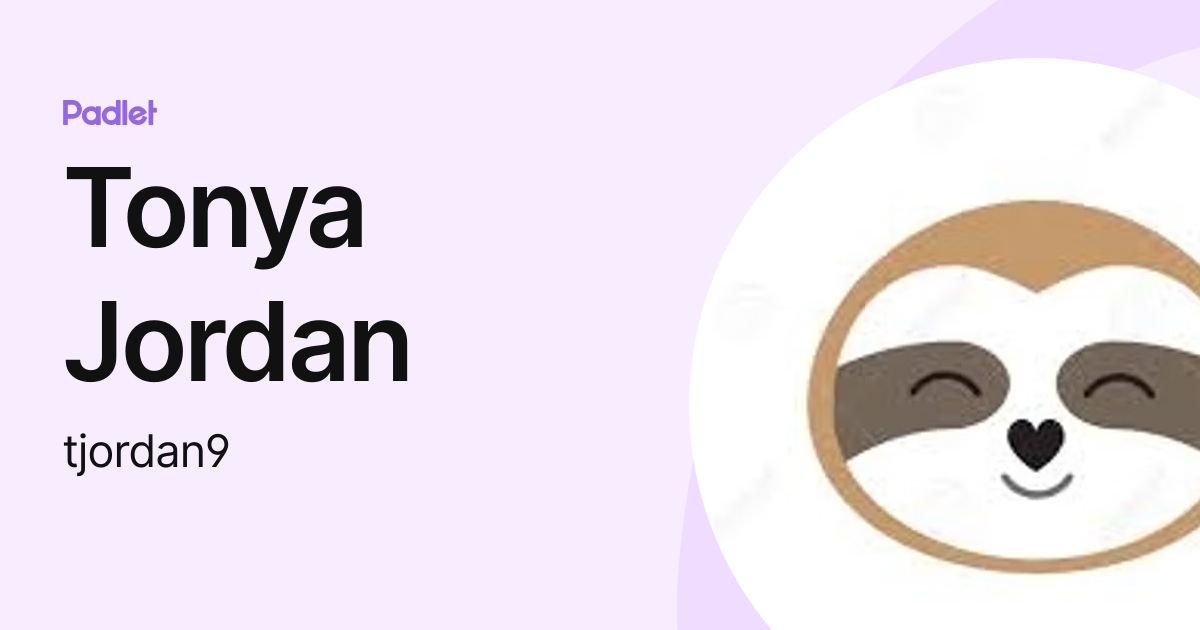Tonya Jordan (tjordan9) profile | Padlet