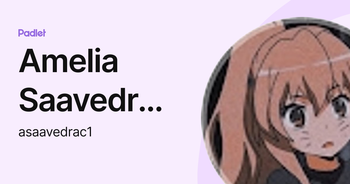 Amelia Saavedra Medina (asaavedrac1) profile | Padlet