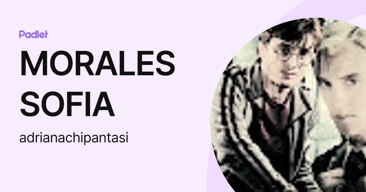 MORALES SOFIA (adrianachipantasi) profile | Padlet