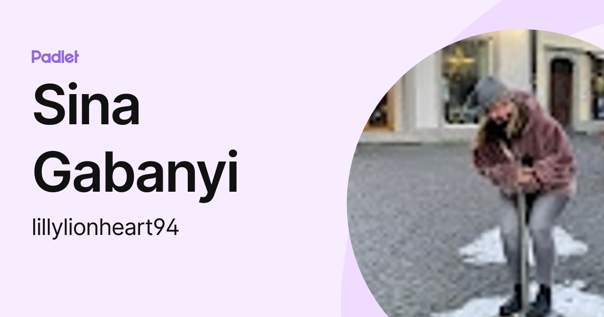 Sina Gabanyi (lillylionheart94) profile | Padlet