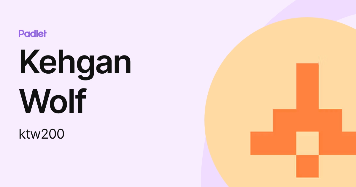 Kehgan Wolf (ktw200) profile | Padlet