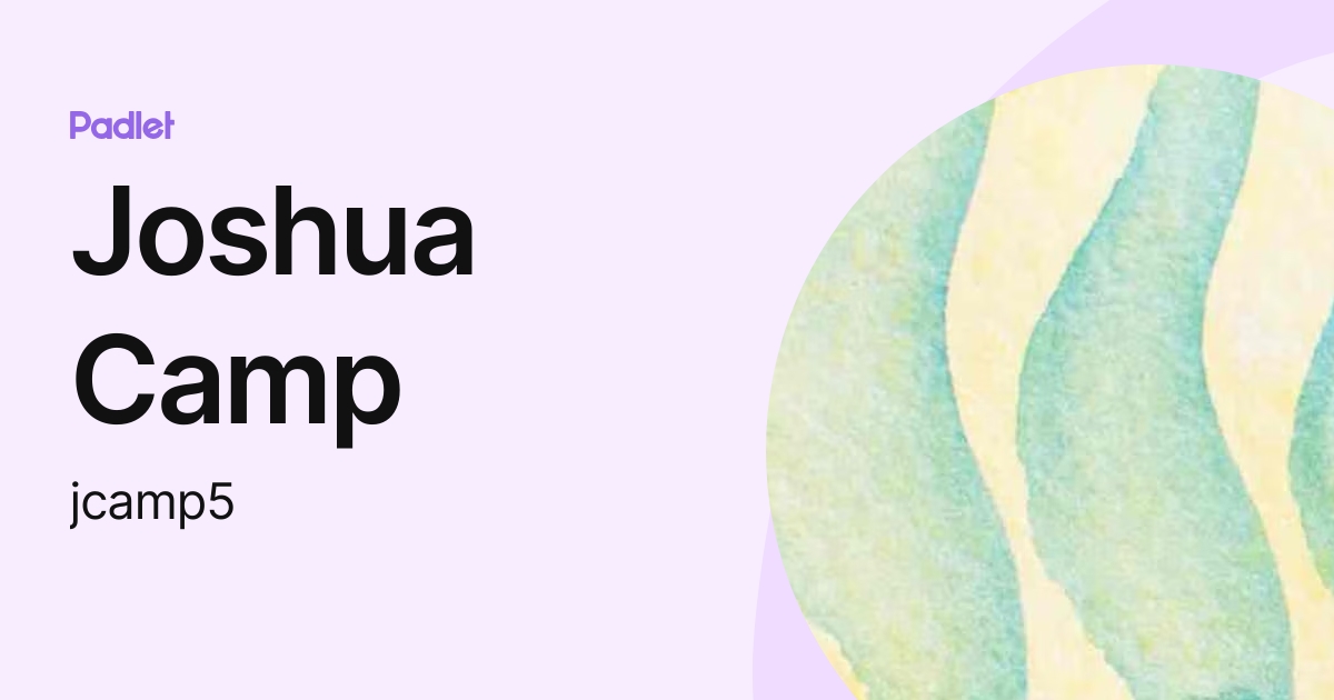 Joshua Camp (jcamp5) profile | Padlet