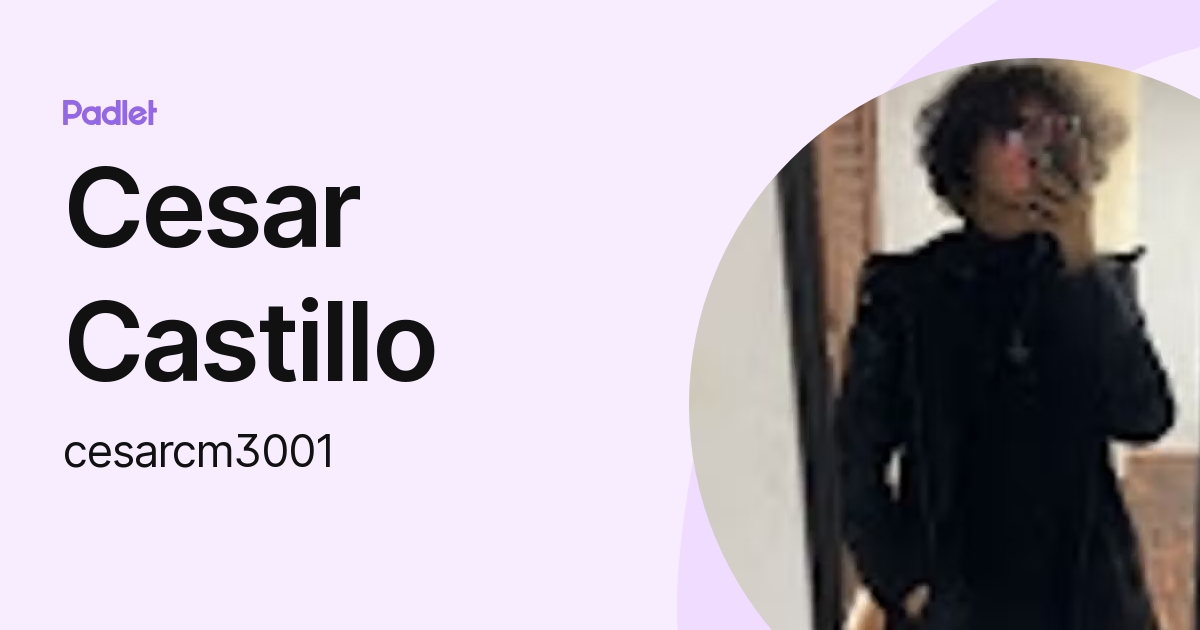 Cesar Castillo (cesarcm3001) profile | Padlet