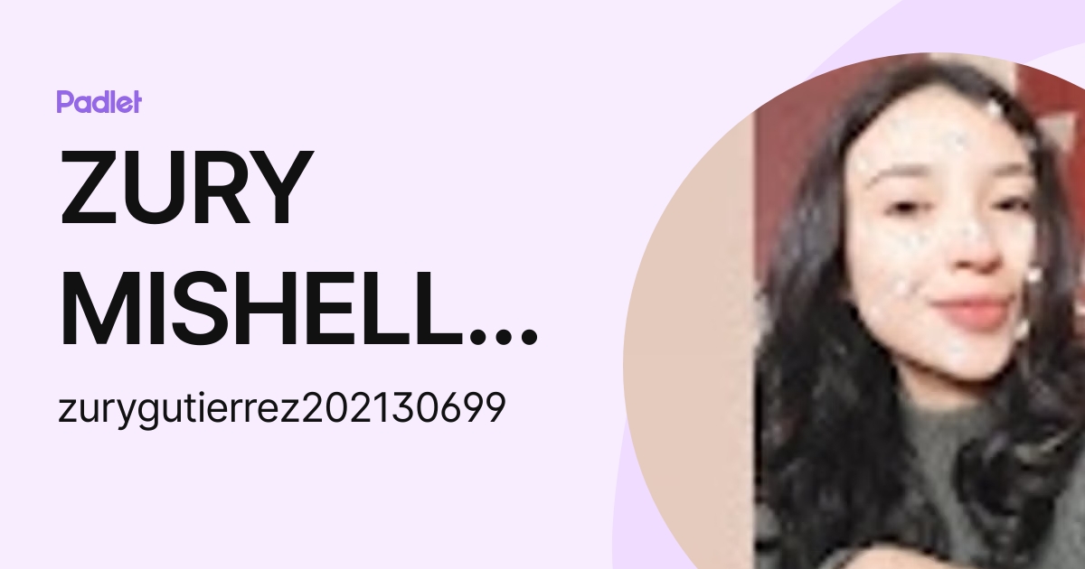 ZURY MISHELL GUTIERREZ ESTRADA (zurygutierrez202130699) profile | Padlet