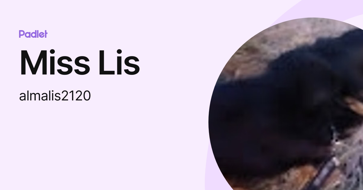 Miss Lis (almalis2120) profile | Padlet