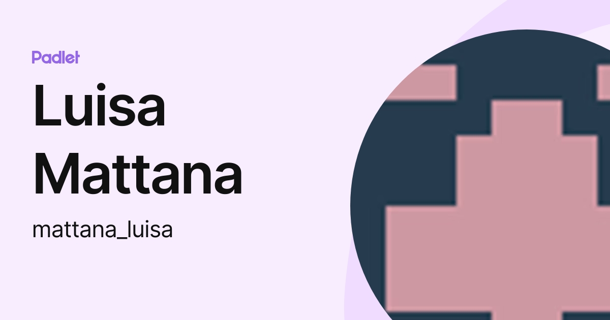 Luisa Mattana (mattana_luisa) profile | Padlet