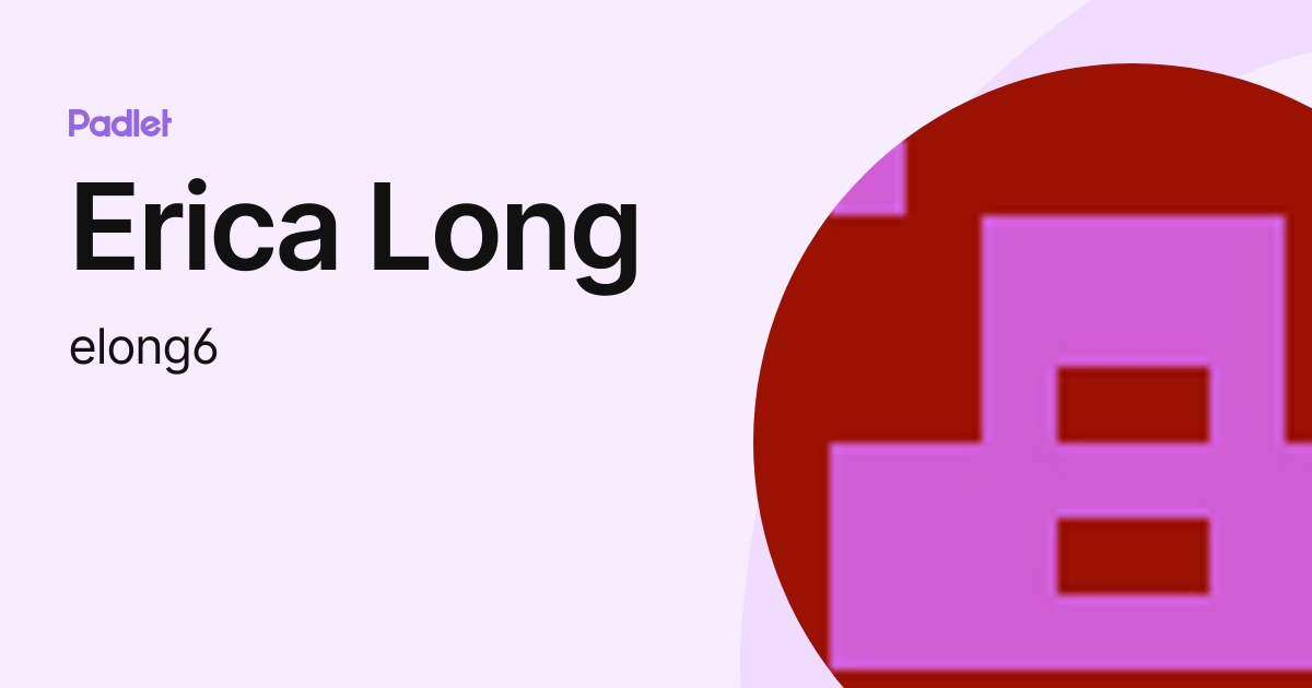 Erica Long (elong6) profile | Padlet