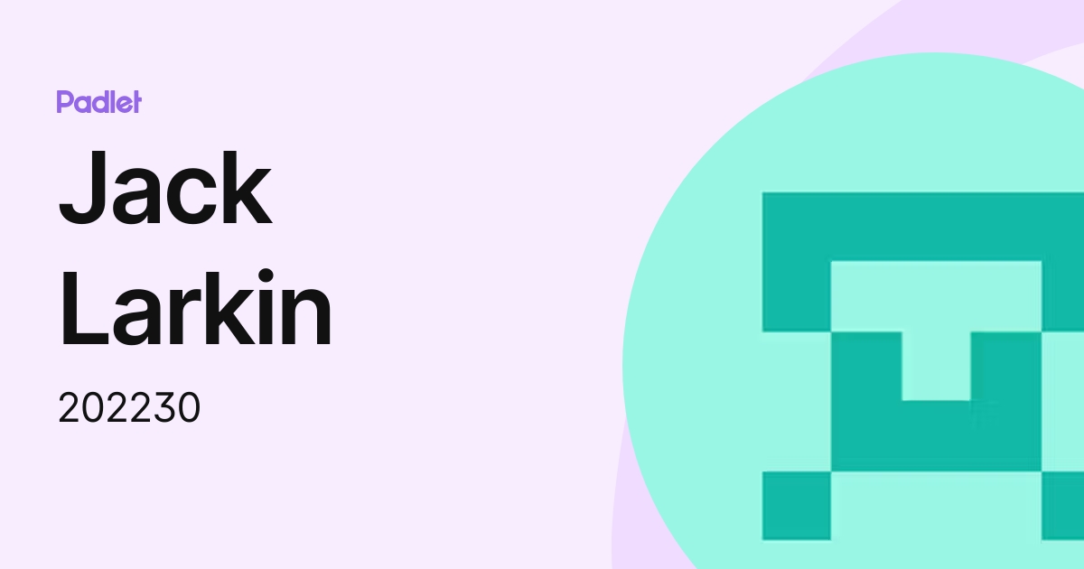 Jack Larkin (202230) profile | Padlet