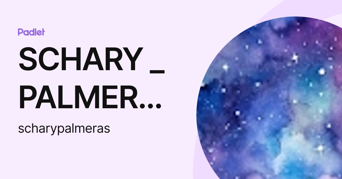 SCHARY _ PALMERA SANCHEZ (scharypalmeras) profile | Padlet