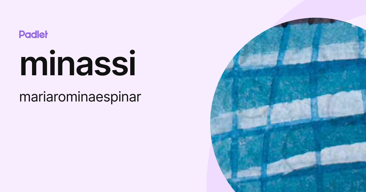 minassi (mariarominaespinar) profile | Padlet