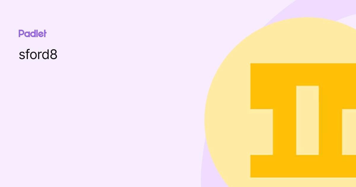 sford8 profile | Padlet