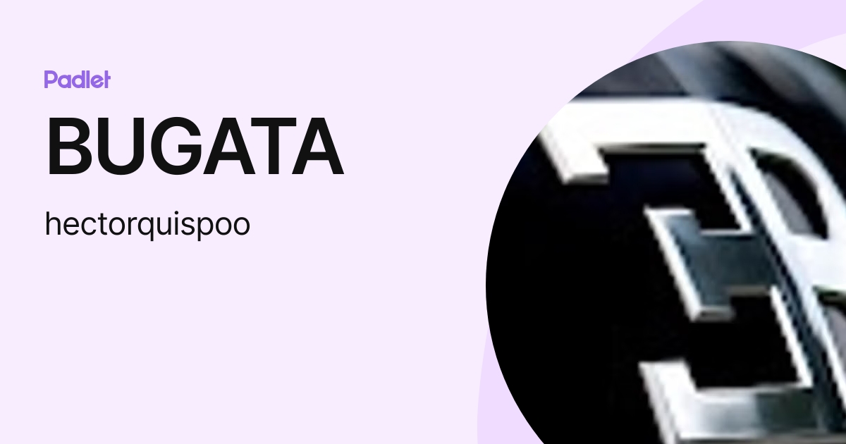 BUGATA (hectorquispoo) profile | Padlet