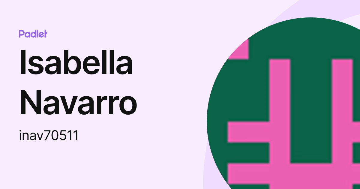 Isabella Navarro (inav70511) profile | Padlet