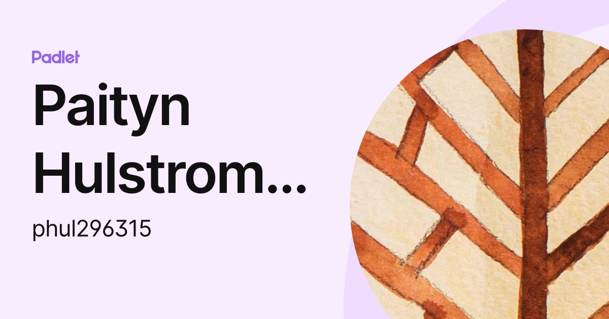Paityn Hulstrom - RTM Student (phul296315) profile | Padlet