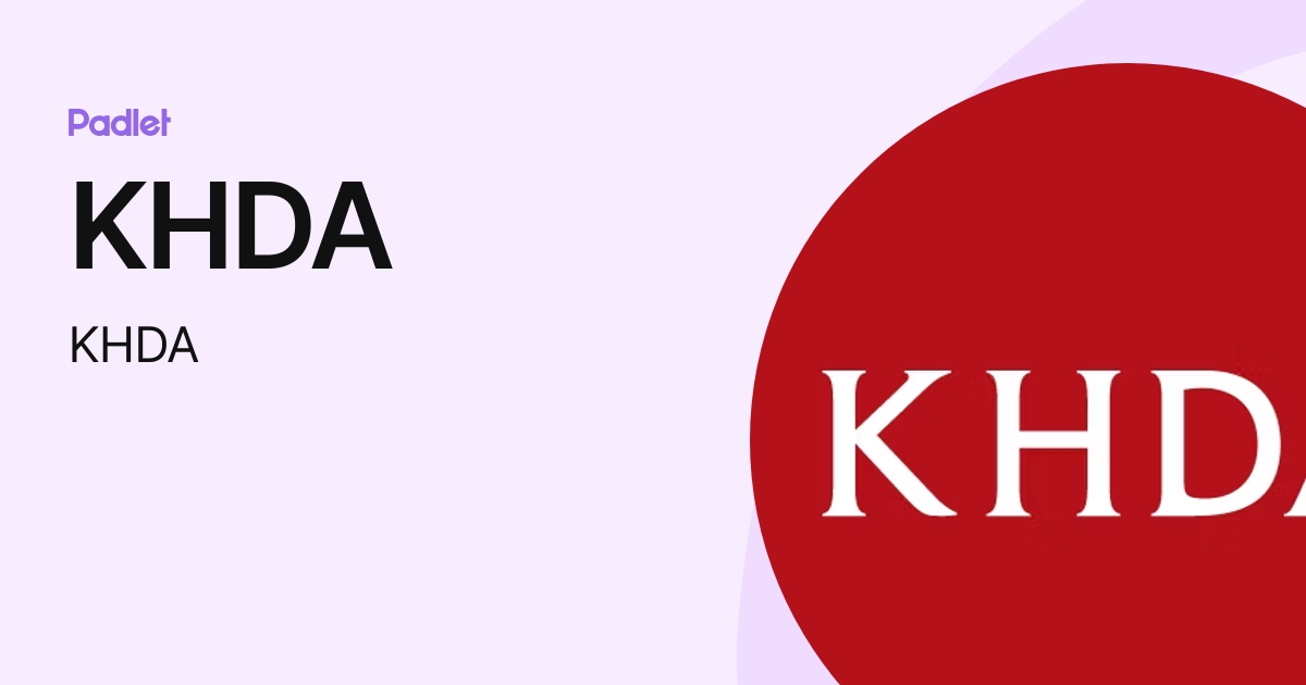 KHDA (KHDA) profile | Padlet