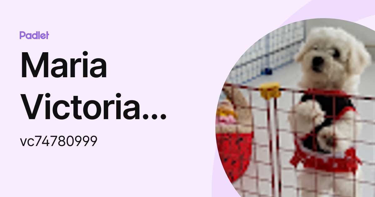 Maria Victoria GUTIERREZ MEDINA (vc74780999) perfil | Padlet