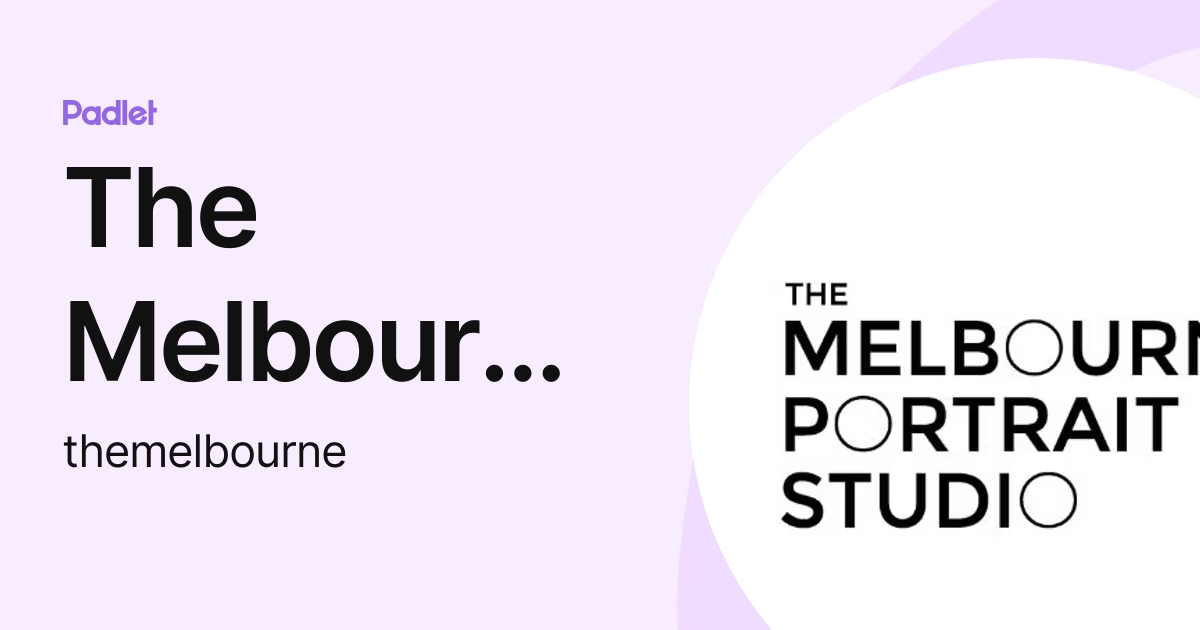 The Melbourne Portrait Studio (themelbourne) profile | Padlet