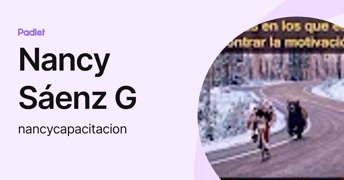 Nancy Sáenz G (nancycapacitacion) profile | Padlet