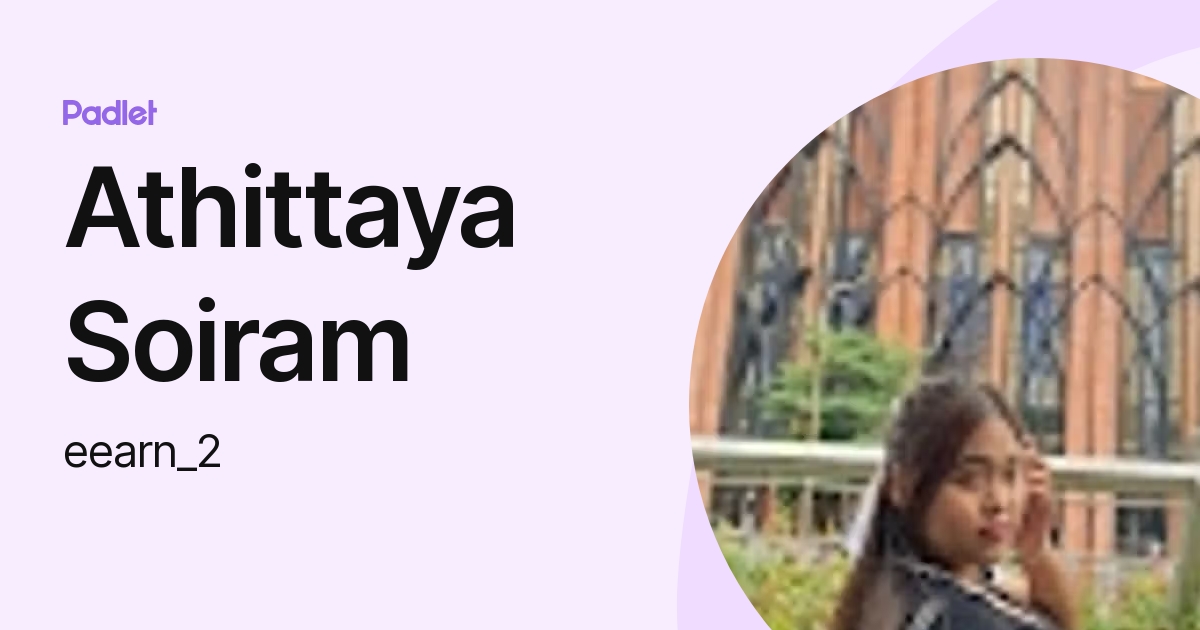 Athittaya Soiram (eearn_2) profile | Padlet