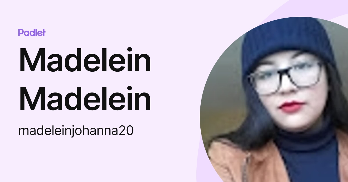Madelein Madelein (madeleinjohanna20) profile | Padlet