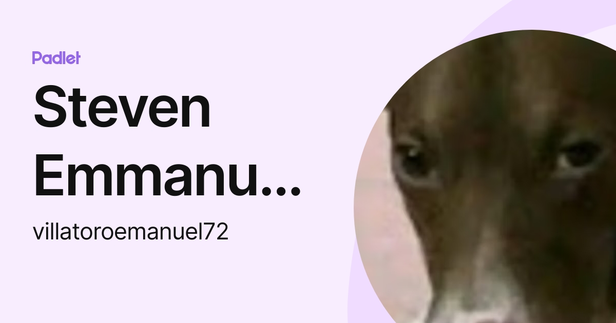 Steven Emmanuel Villatoro Ramirez (villatoroemanuel72) profile | Padlet