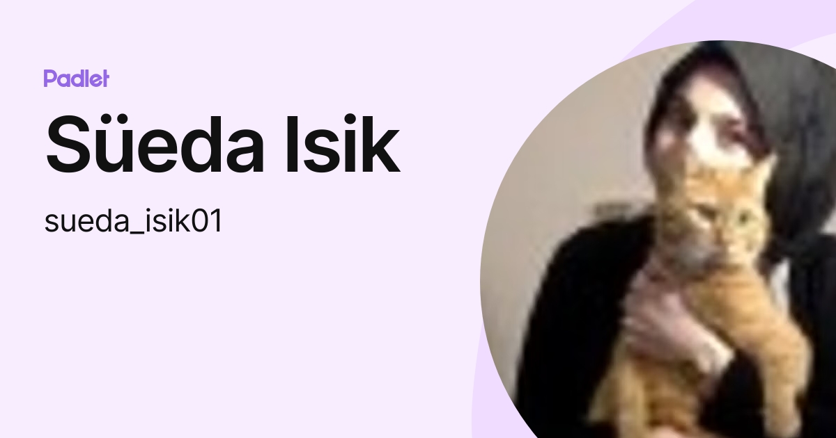 Süeda Isik (sueda_isik01) profile | Padlet