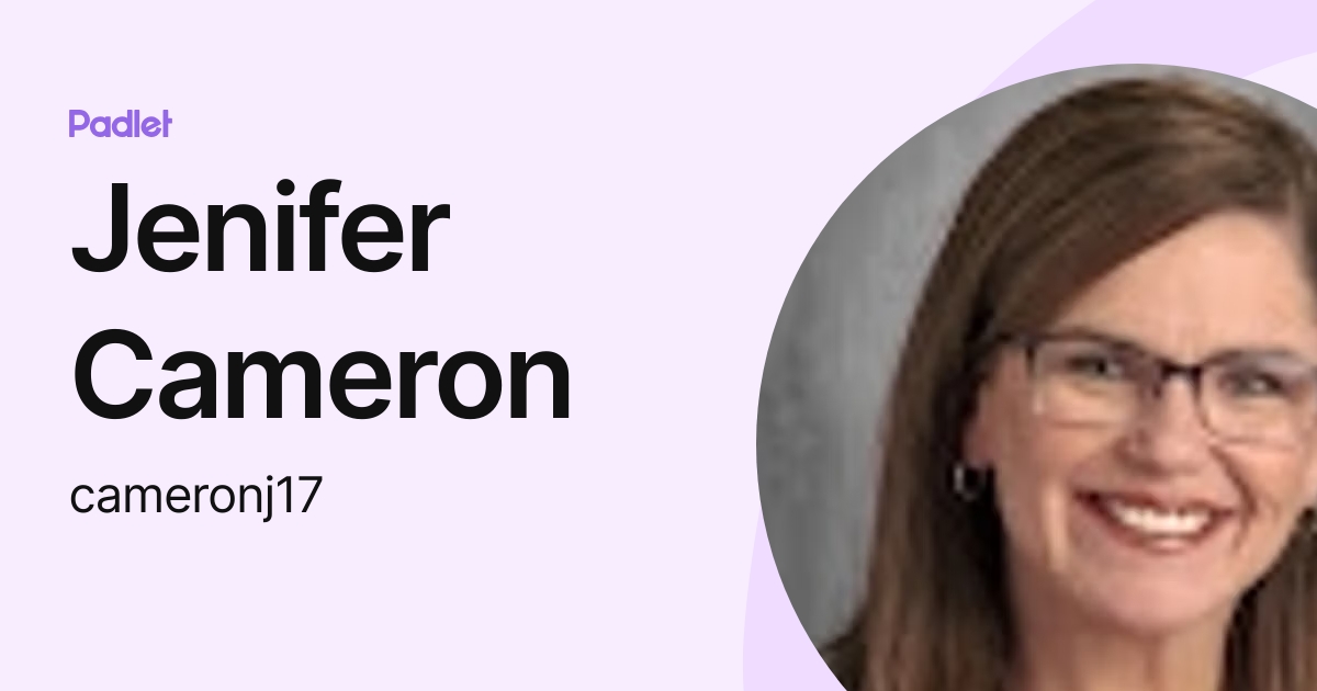 Jenifer Cameron (cameronj17) profile | Padlet