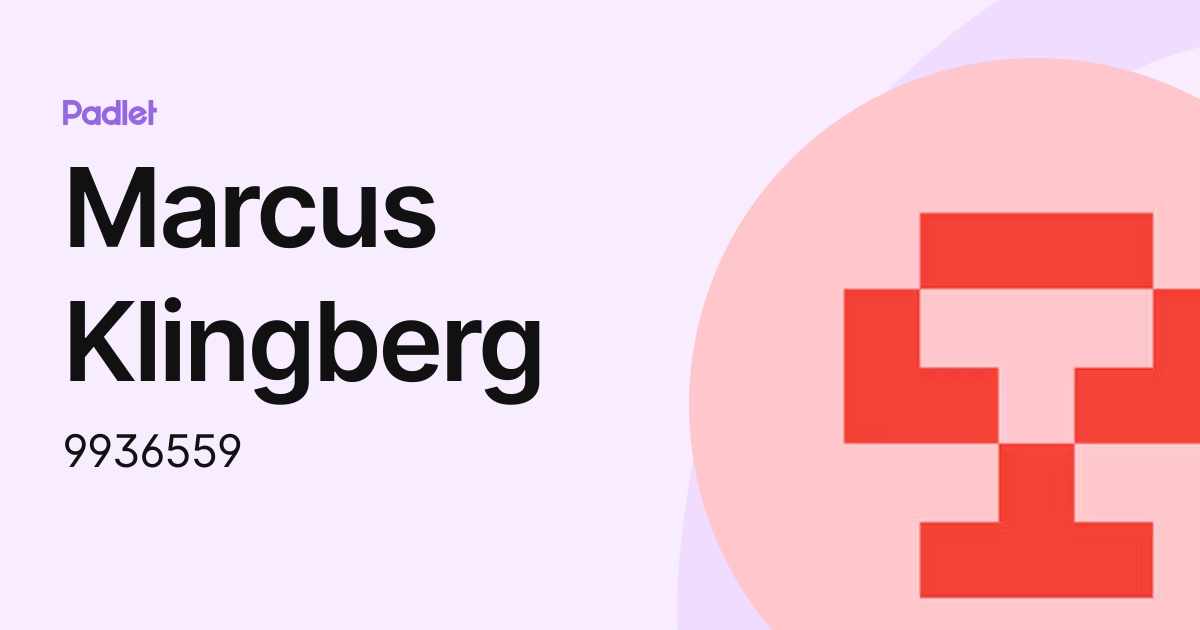 Marcus Klingberg (9936559) profile | Padlet