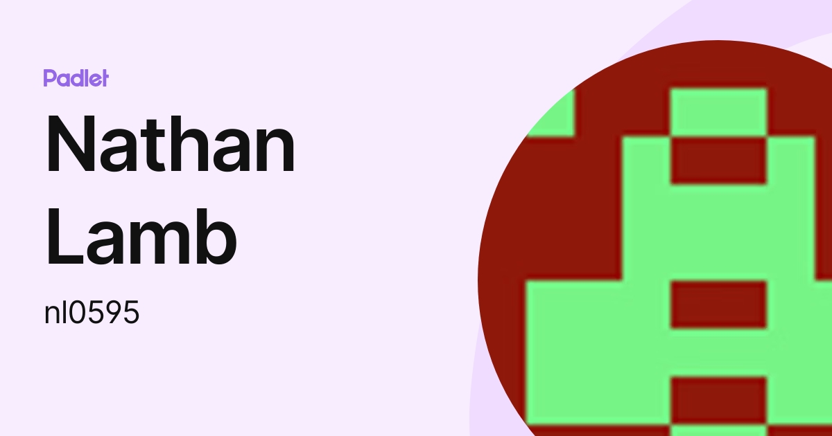 Nathan Lamb (nl0595) profile | Padlet