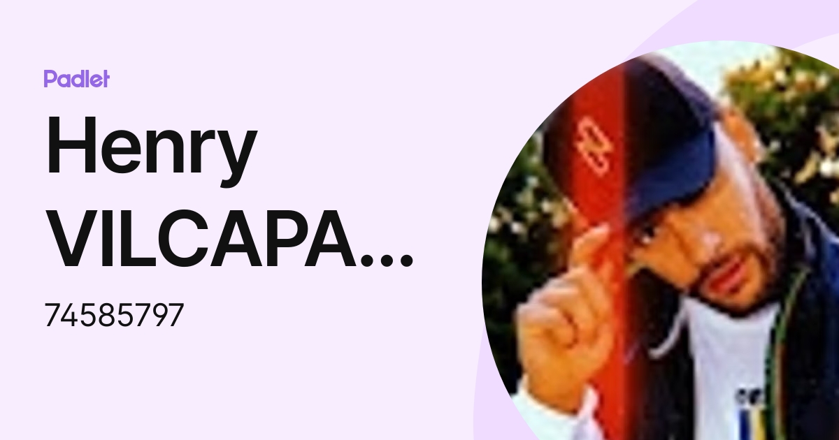 Henry VILCAPAZA QUISPE (74585797) profile | Padlet