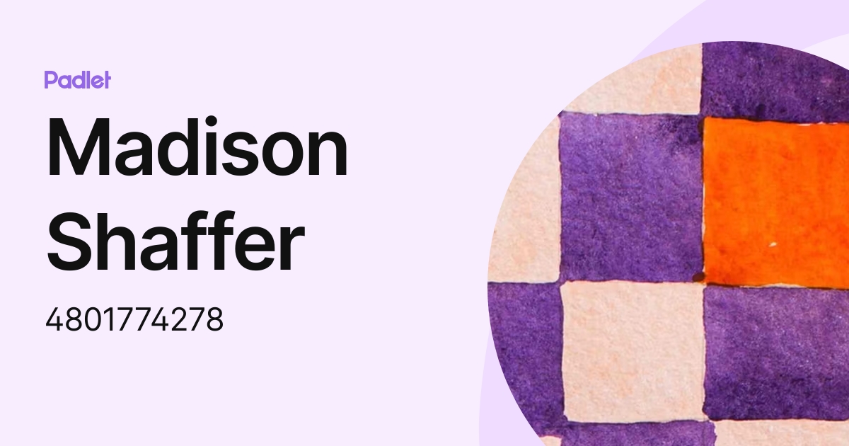 Madison Shaffer (4801774278) profile | Padlet