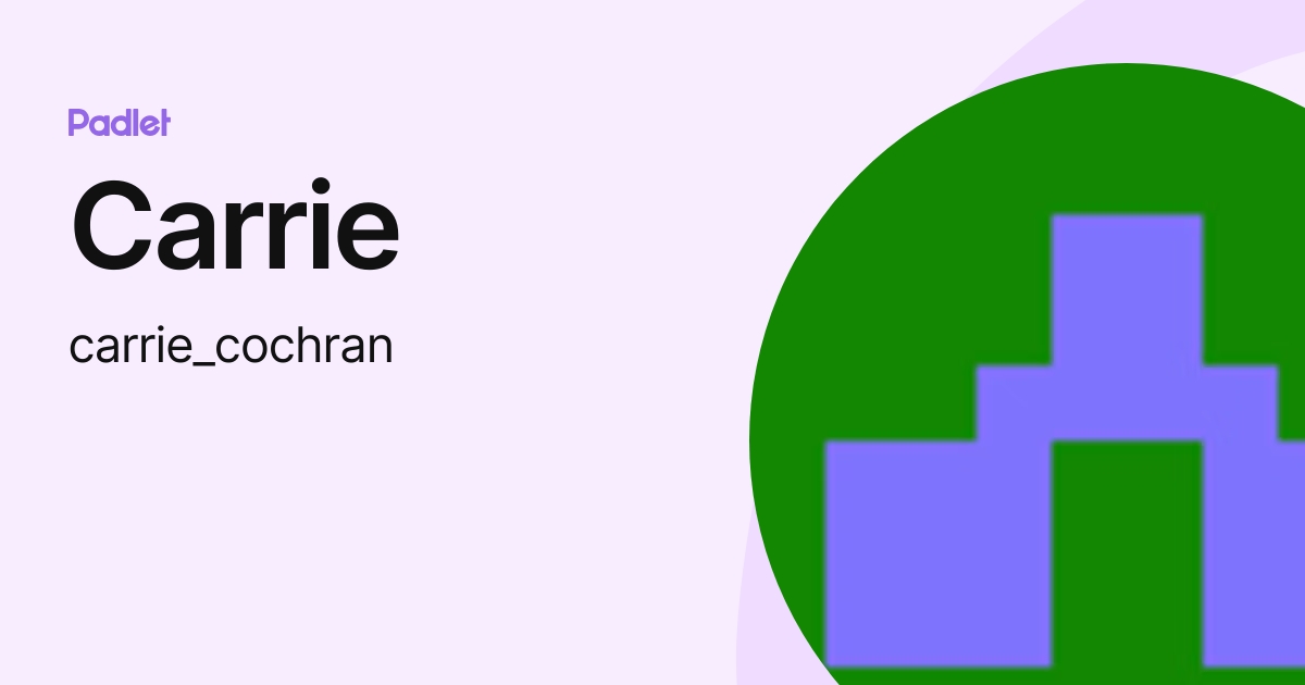 Carrie (carrie_cochran) profile | Padlet