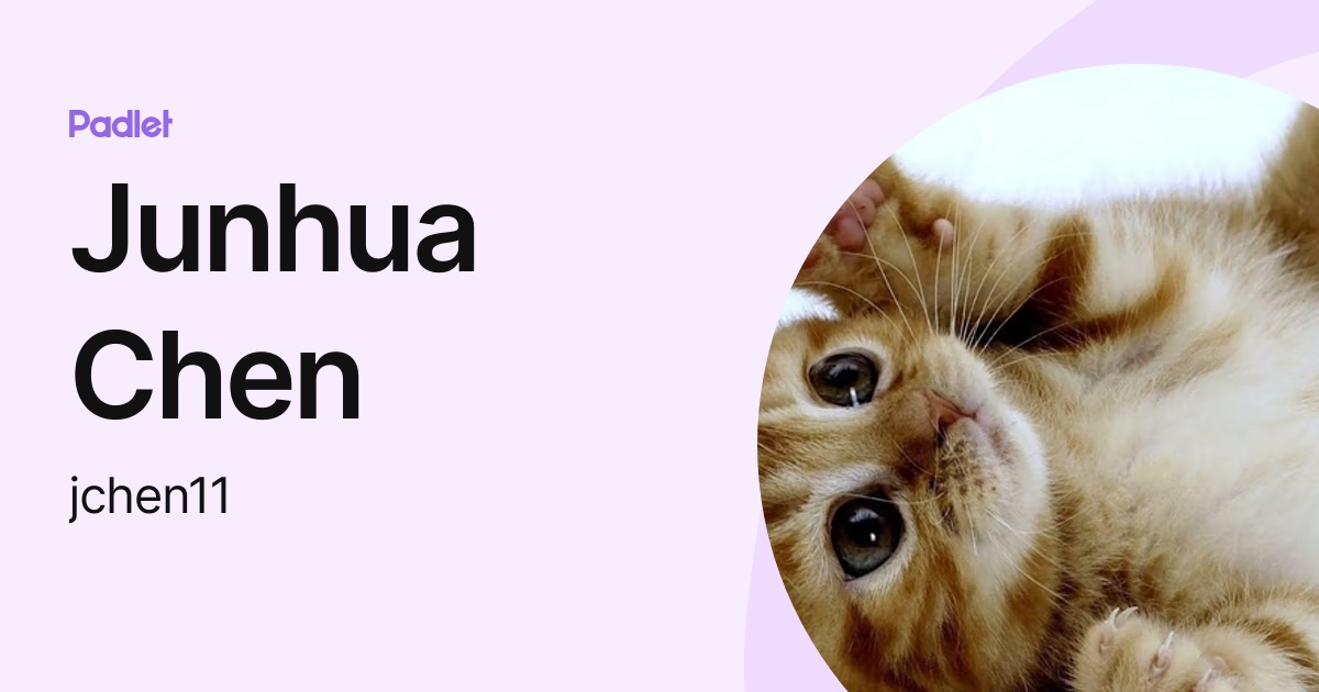 Junhua Chen (jchen11) profile | Padlet