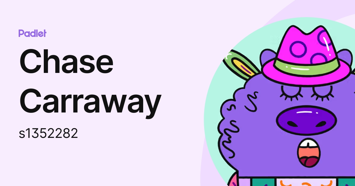 Chase Carraway (s1352282) profile | Padlet