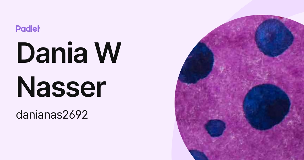 Dania W Nasser (danianas2692) profile | Padlet