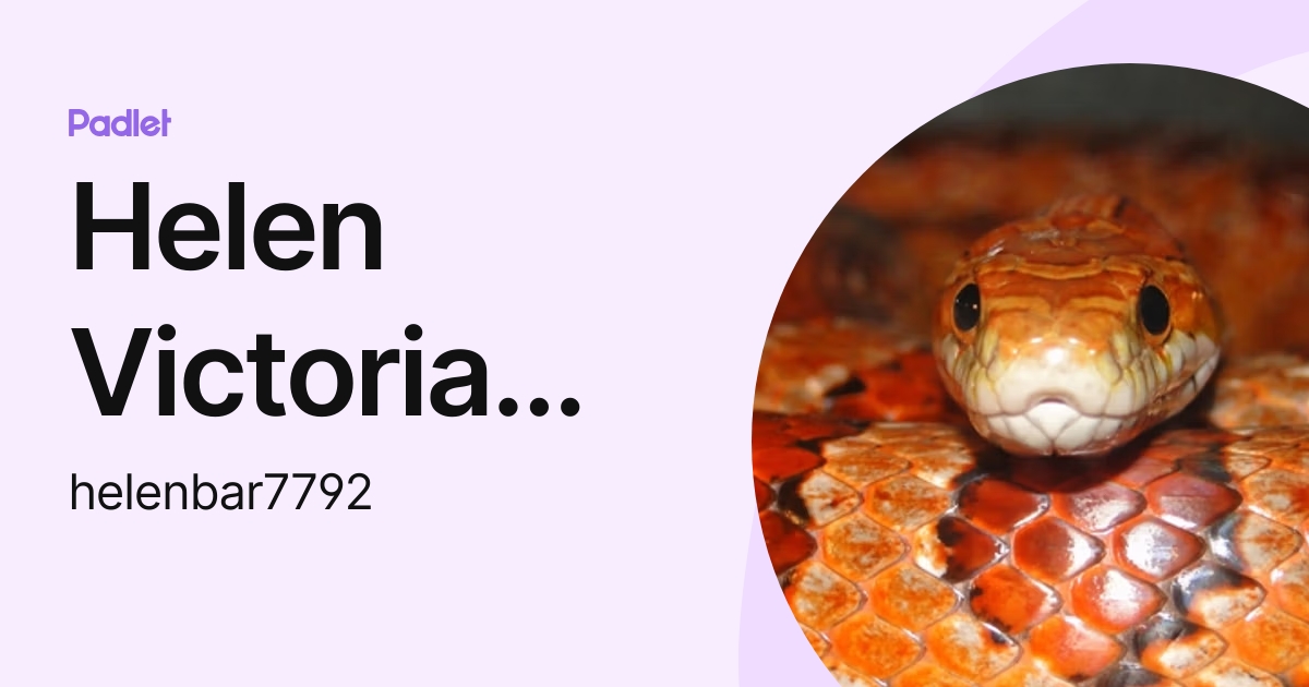 Helen Victoria Barton (helenbar7792) profile | Padlet