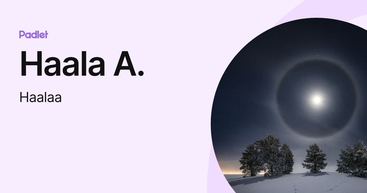 Haala A. (Haalaa) profile | Padlet