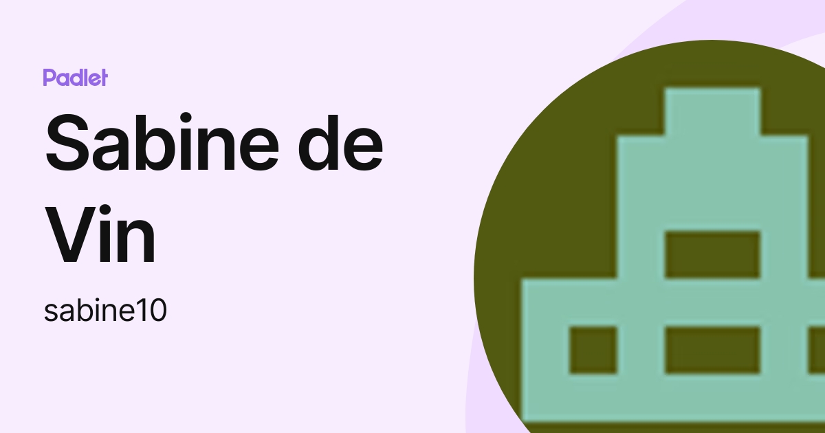 Sabine de Vin (sabine10) profile | Padlet