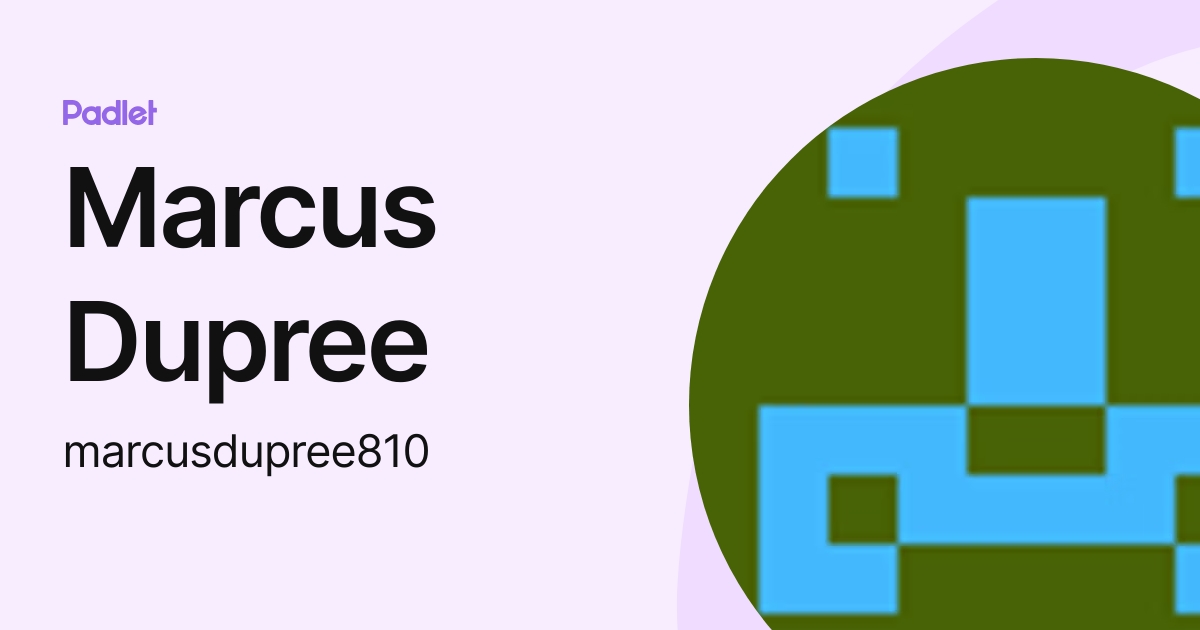 Marcus Dupree (marcusdupree810) profile | Padlet