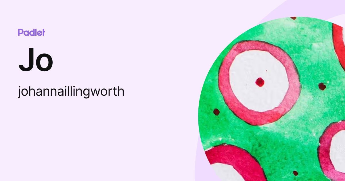 Jo (johannaillingworth) profile | Padlet