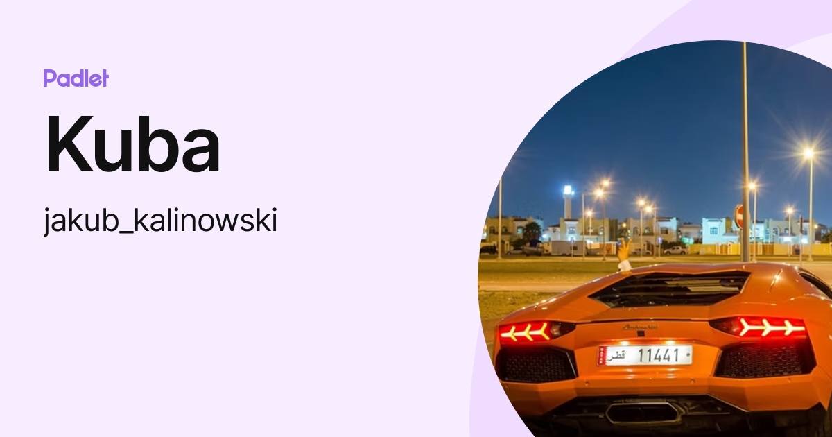 Kuba (jakub_kalinowski) profile | Padlet