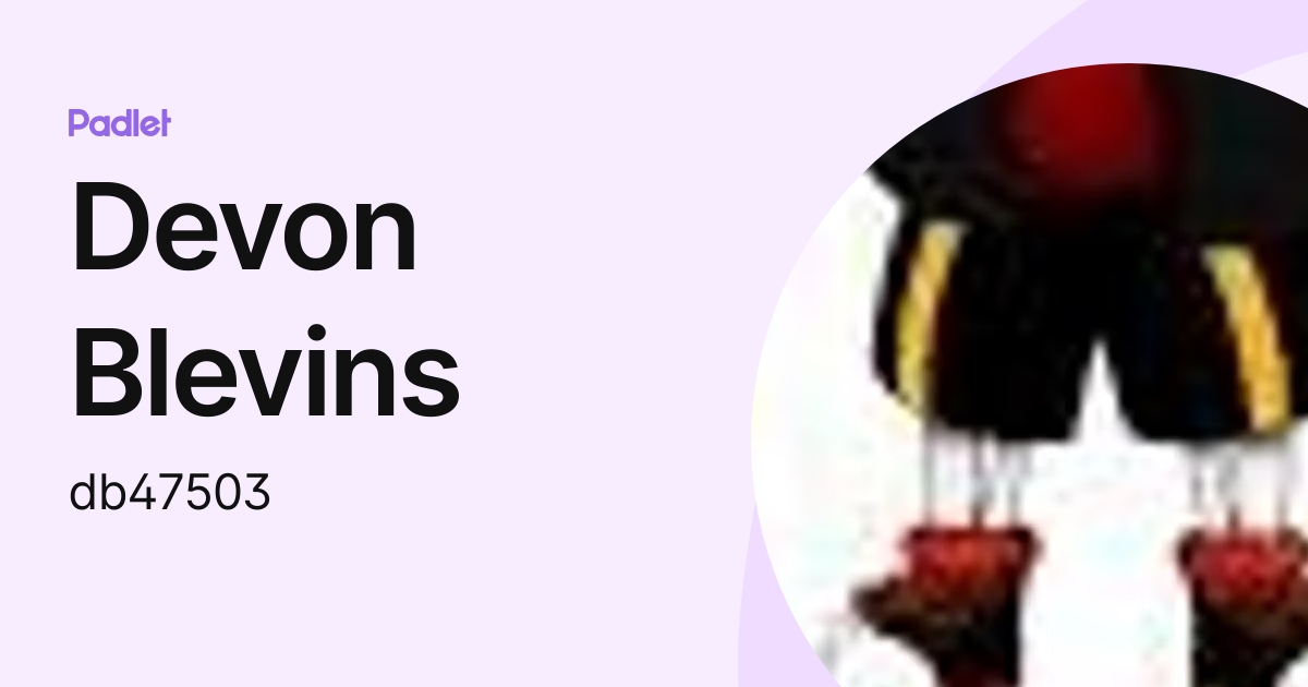 Devon Blevins (db47503) profile | Padlet