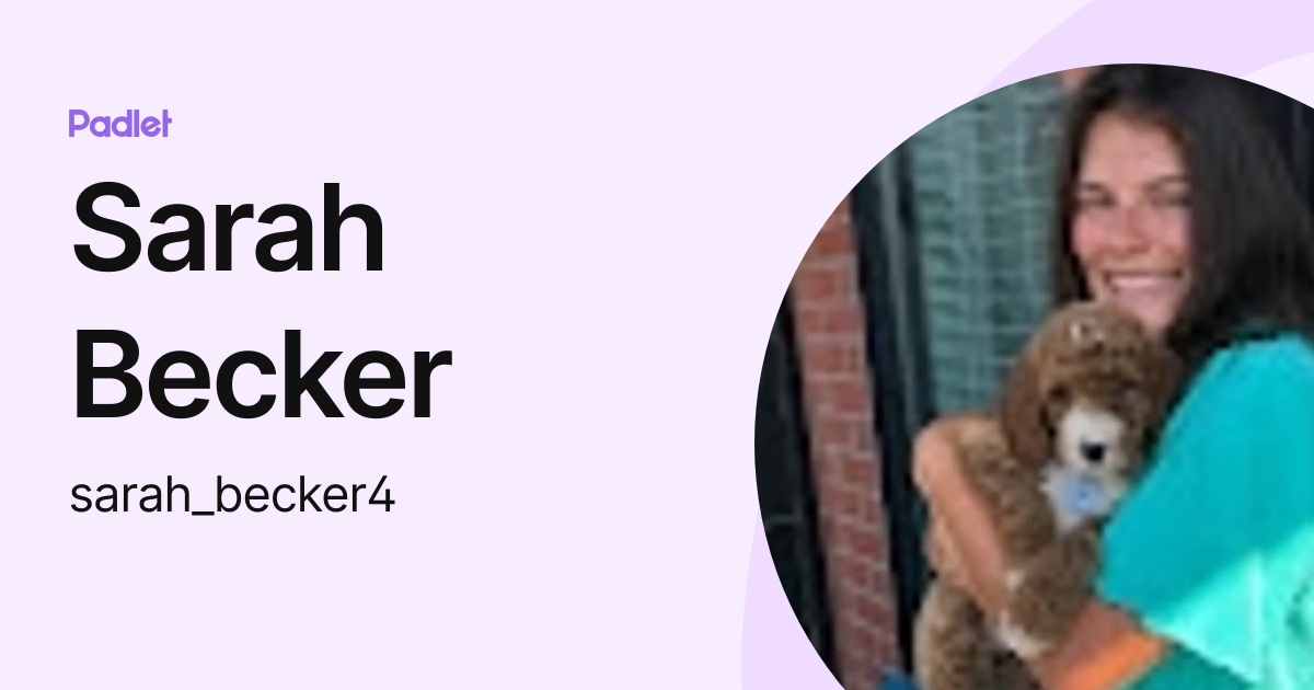 Sarah Becker (sarah_becker4) profile | Padlet
