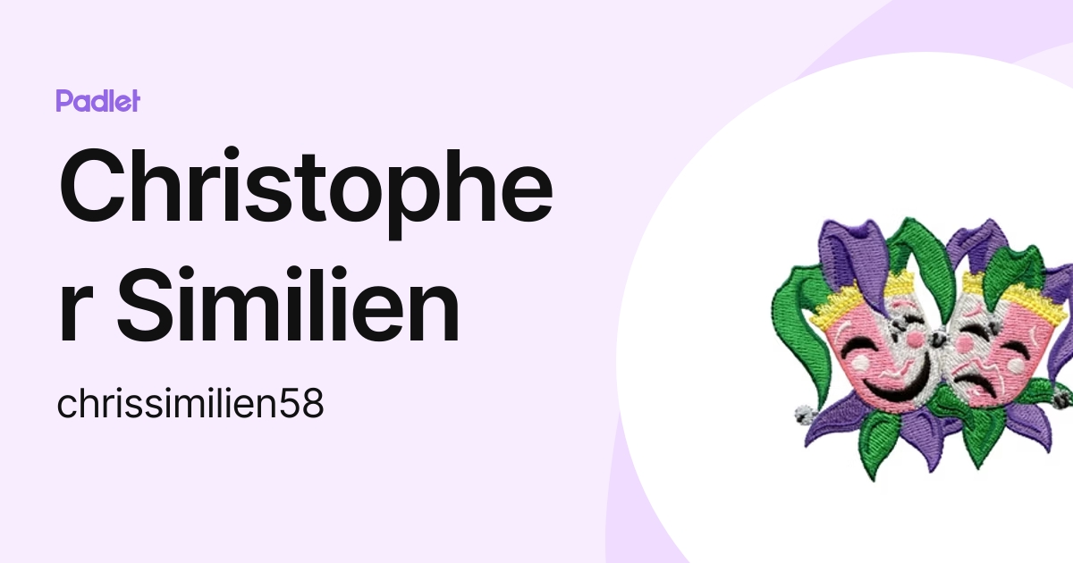 Christopher Similien (chrissimilien58) profile | Padlet