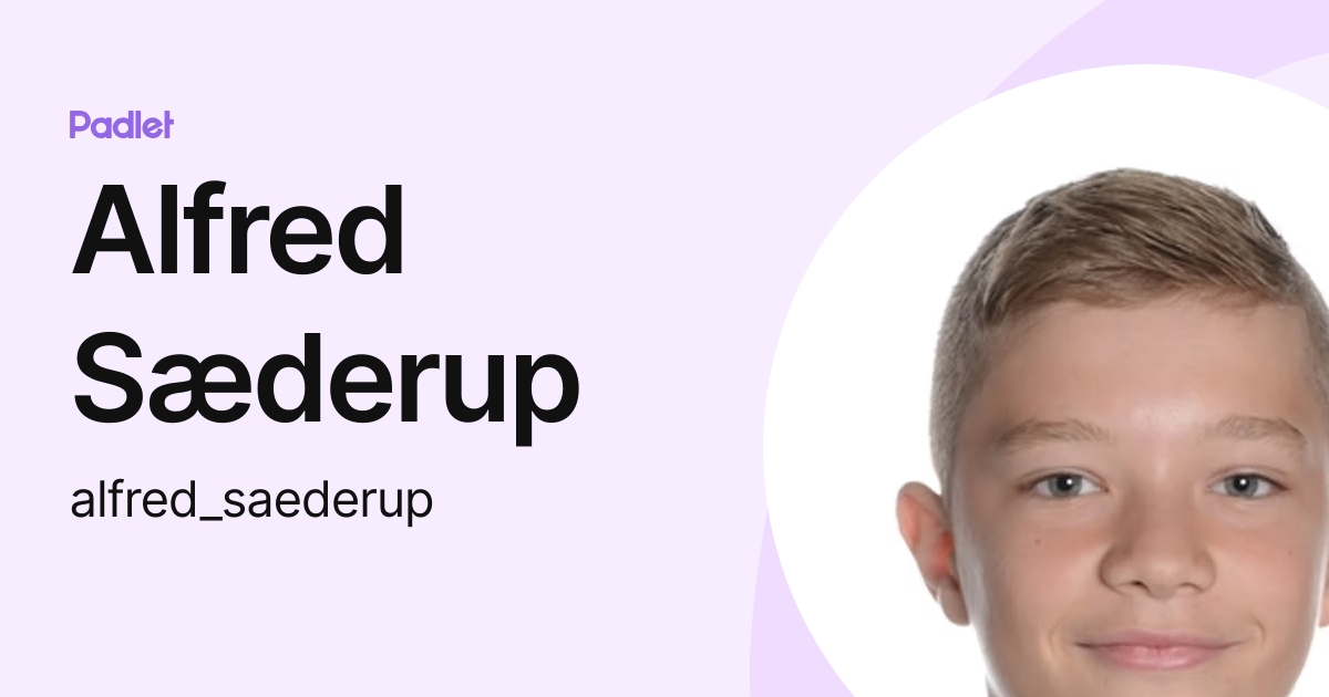 Alfred Sæderup (alfred_saederup) profile | Padlet
